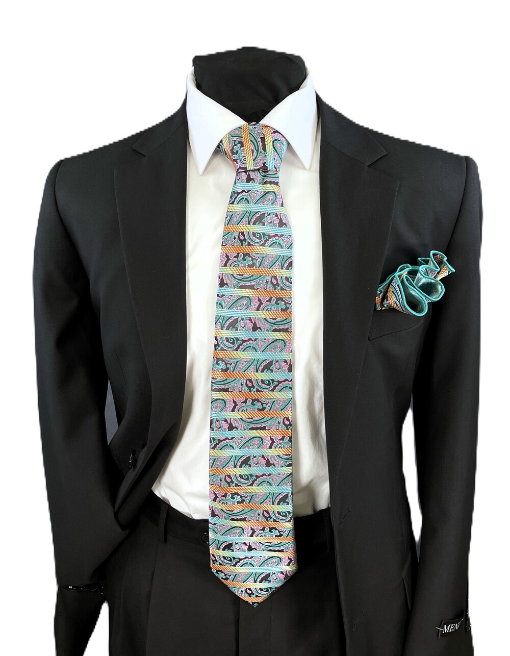 High Definition Tie with Round Hanky-24056 (HDMWTR-24056) Menz Fashion